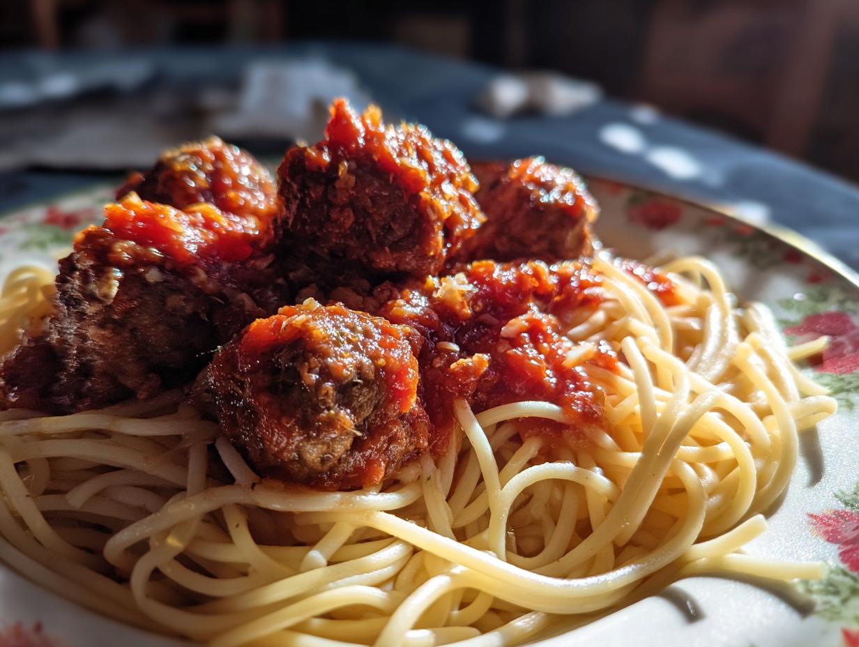 Grandma's Tender Spaghetti and Meatballs